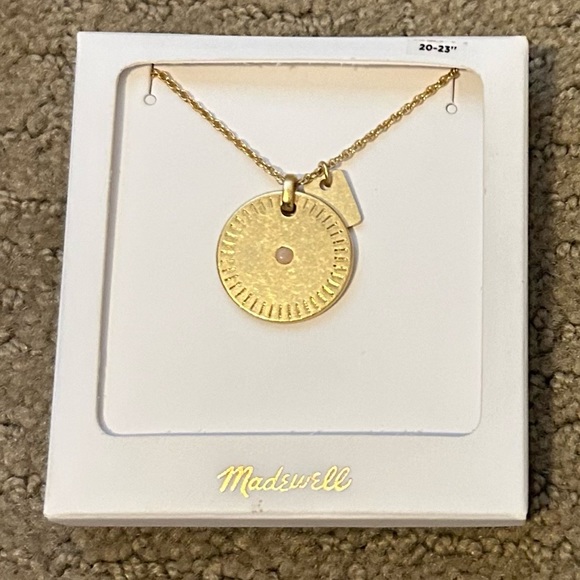 Madewell | Jewelry | New In Box Madewell Disc Charm Pendant Necklace ...